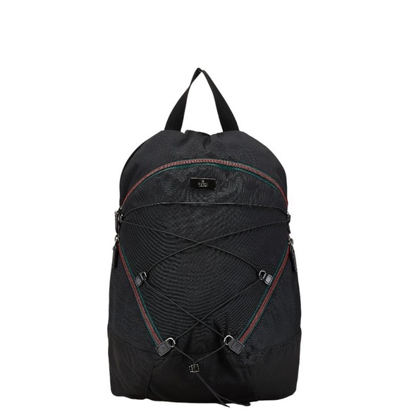 Gucci | Bags | Gucci Sherry Line Rucksack Backpack Black Nylon | Poshmark